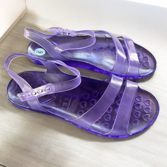 Melissa | Shoes | Melissa Real Jelly Sandal Retro Beachy Girly Hearts ...